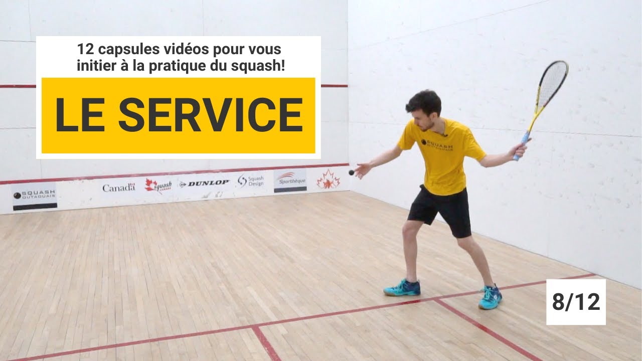 SQUASH : Le service en demi-lob pour joueurs débutants (8 de 12) - YouTube