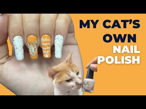 Painting my Cat on my Nails - We Made Him His Own NAIL POLISH! - YouTube