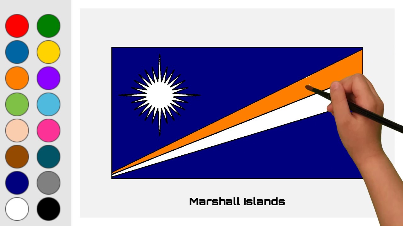 Flag of the Marshall Islands - Oceania - YouTube