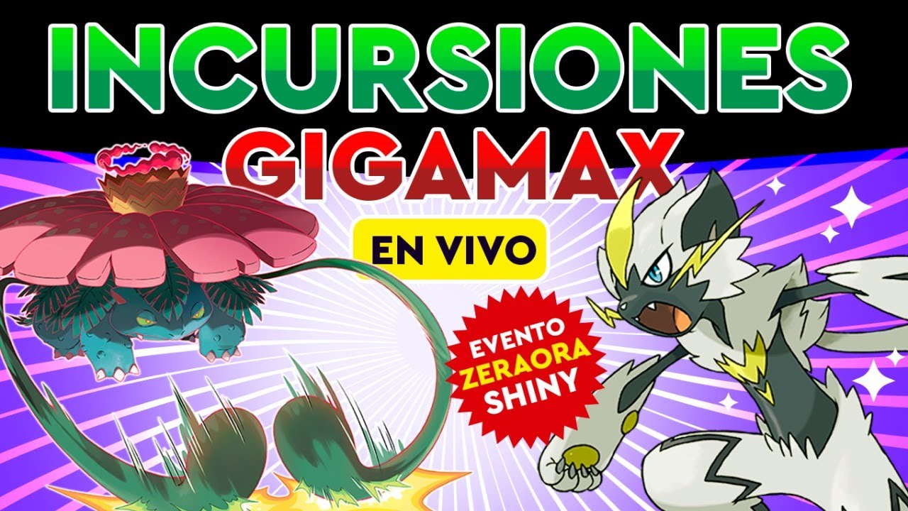 ¡EN BUSCA DEL ZERAORA SHINY! - INCURSIONES DYNAMAX EN VIVO - YouTube