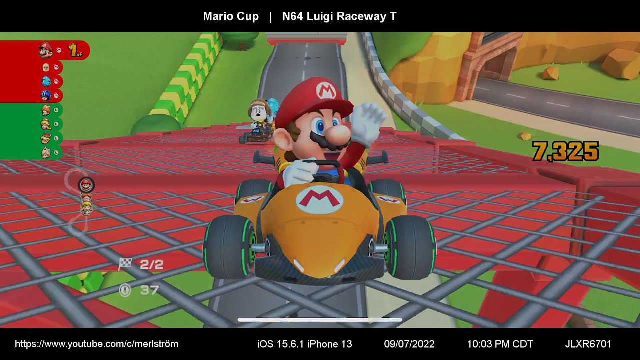 Mario Kart Tour Mario Cup ⫸ N64 Luigi Raceway T ⫷ - YouTube