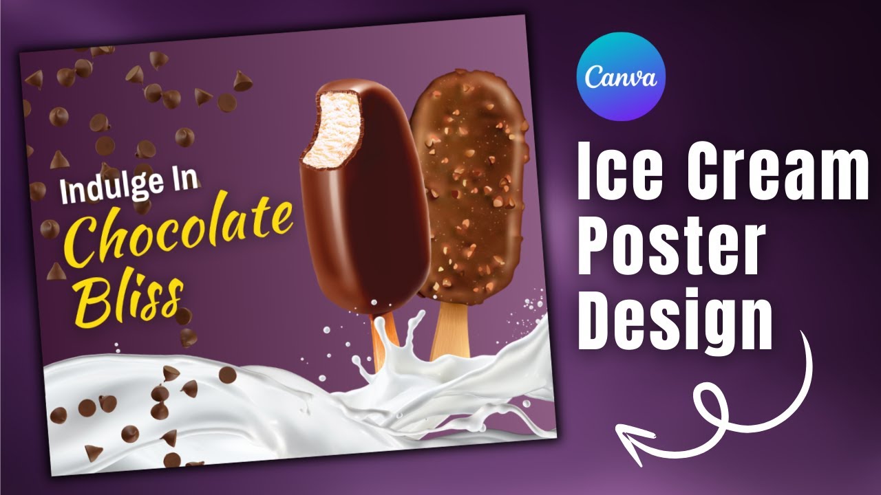 Canva Tutorial | Ice cream Poster Design Using Canva - YouTube