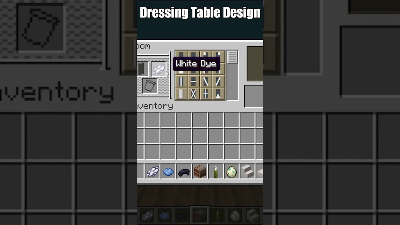 Minecraft Dressing Table Design #shorts - YouTube