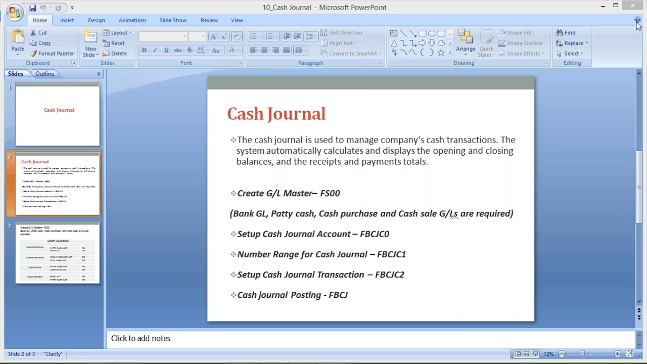 Cash Journal in SAP FICO - Visit kumarconsulting.in for more videos ...