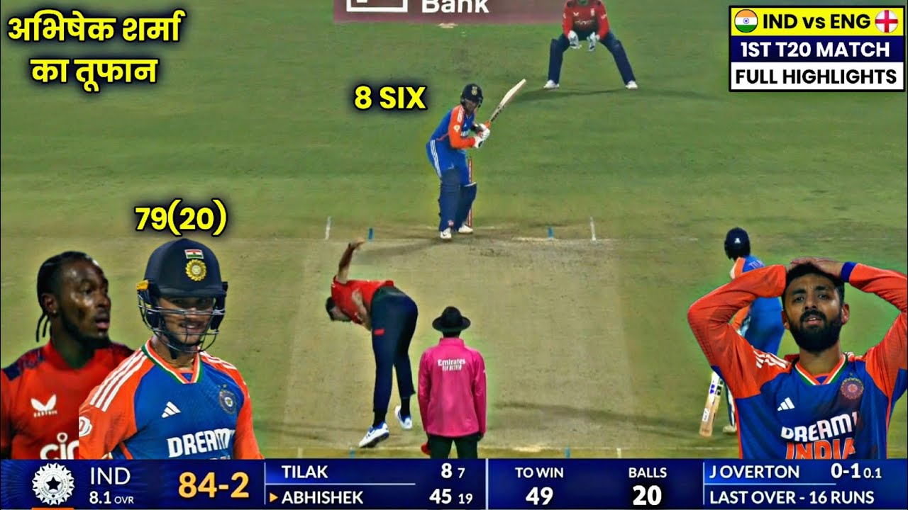 IND vs ENG t20 Highlights 2025 , India vs England 1st T20 Highlights of ...