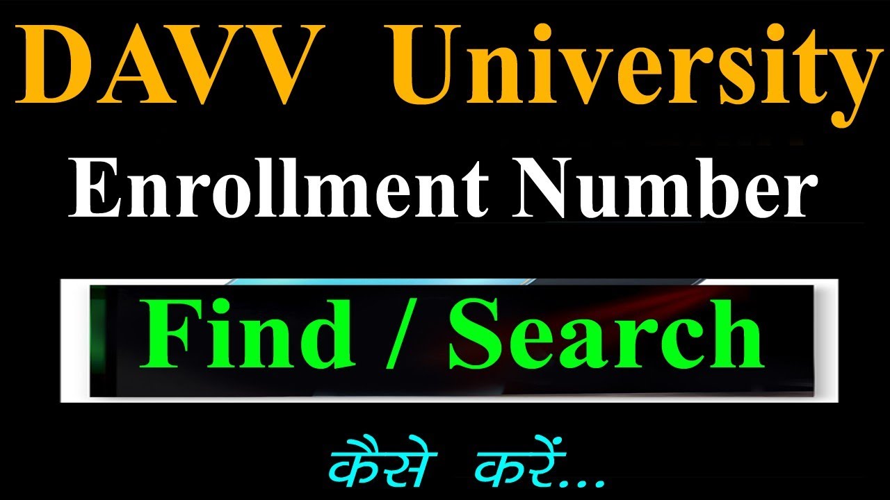 How To Find DAVV University Enrollment Number DAVV University Enrollment Number Kaise Dekhe how-to-find-davv-university-enrollment-number-davv-university-enrollment-number-kaise-dekhe