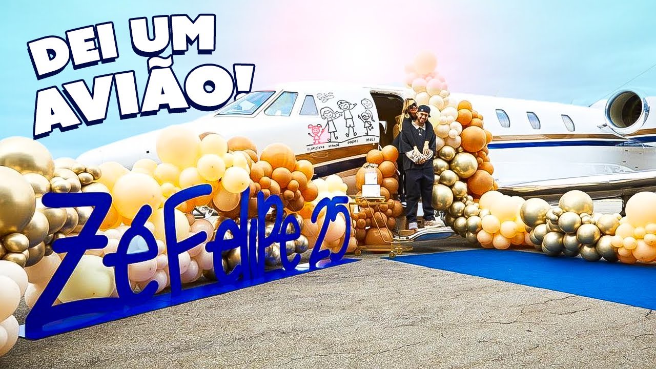 DEI UM AVIÃO DE PRESENTE DE ANIVERSÁRIO PARA O MEU MARIDO!! - YouTube
