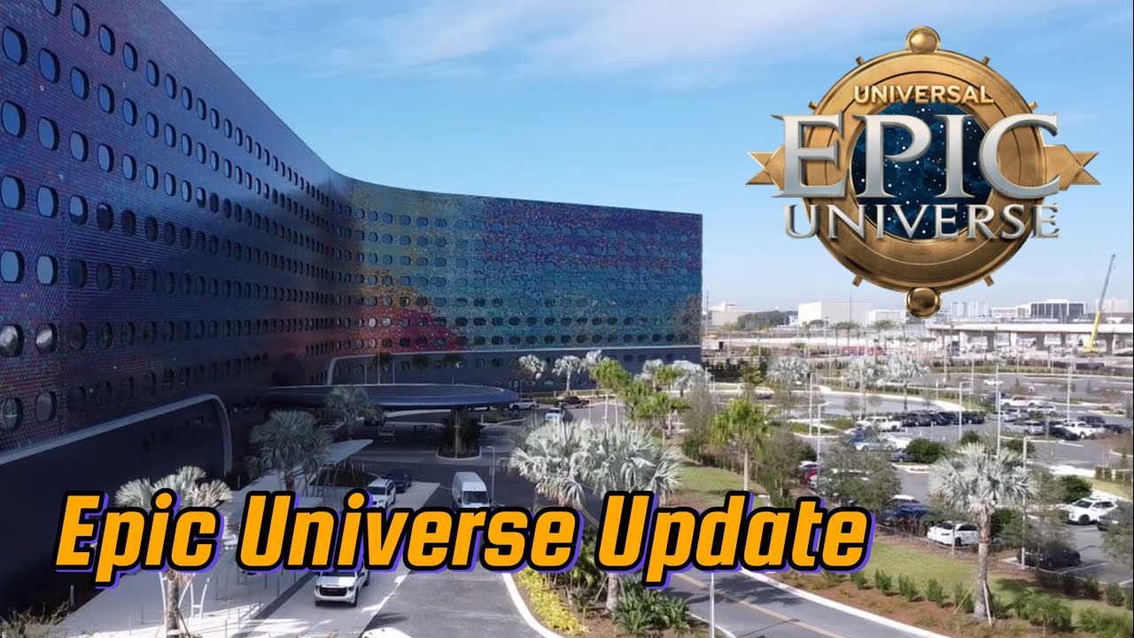 Epic Universe Ariel View Update January 2025! - YouTube