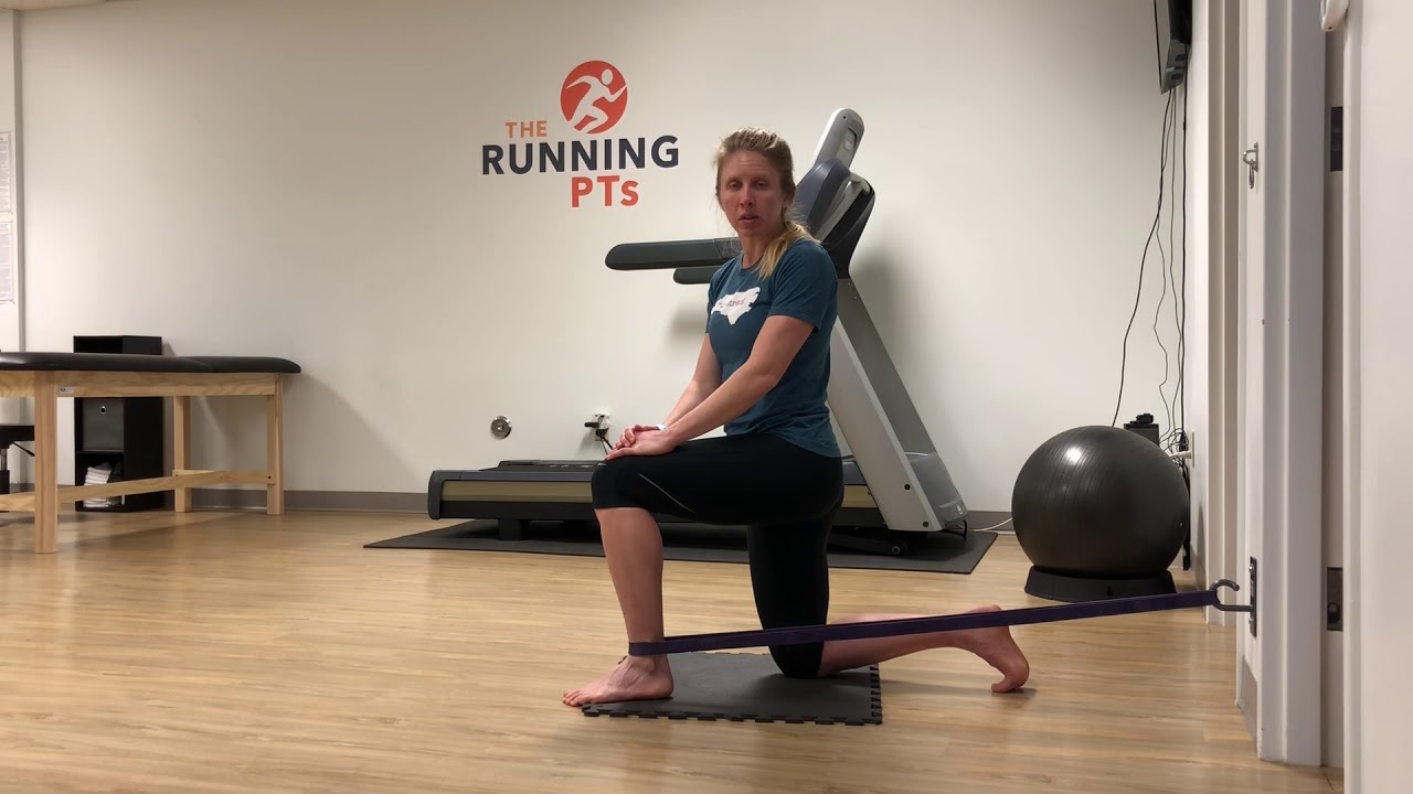 Kneeling self ankle mobilization for ankle pain - YouTube