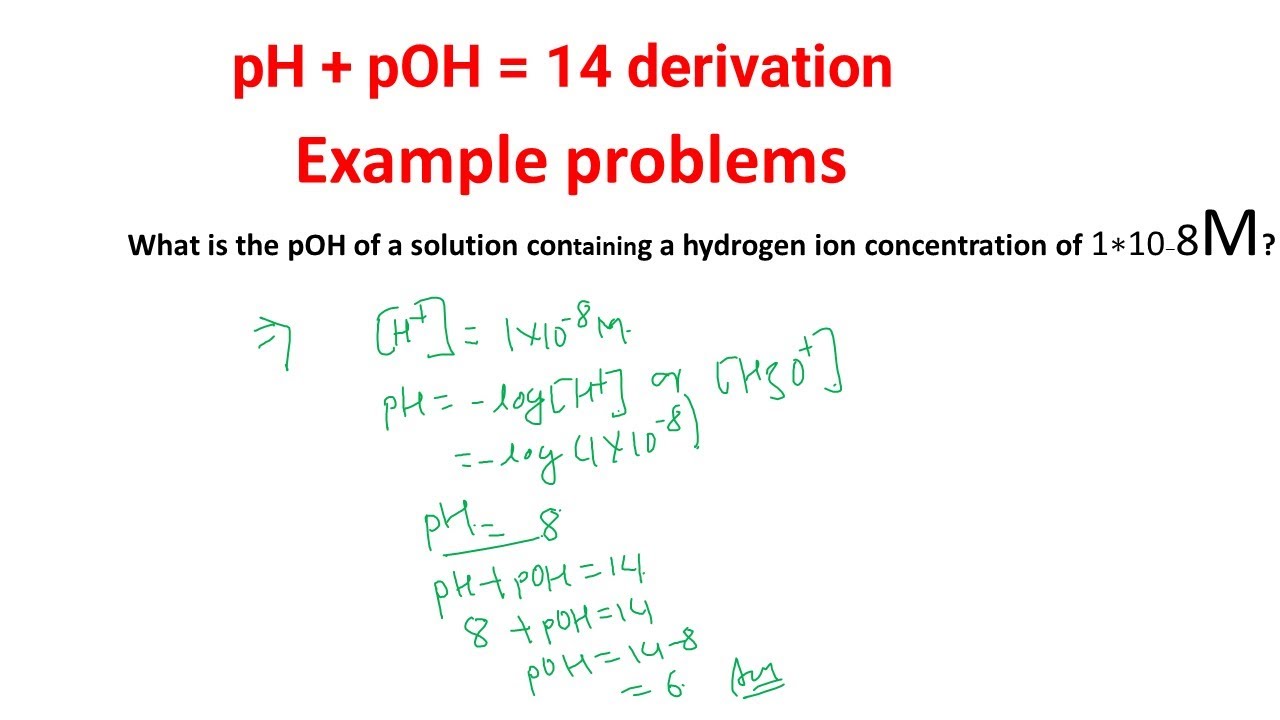 Autoionization Of Water PH pOH 14 Derivation PH POH H OH autoionization-of-water-ph-poh-14-derivation-ph-poh-h-oh