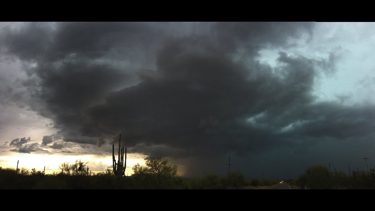 Strong Thunderstorm near Santa Rosa, AZ - July 17, 2015 - YouTube