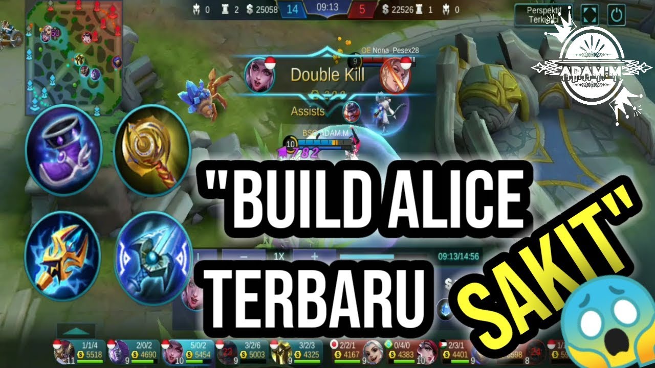 GAME PLAY ALICE + BUILD TERSAKIT || MOBILE LEGEND bang-bang - YouTube