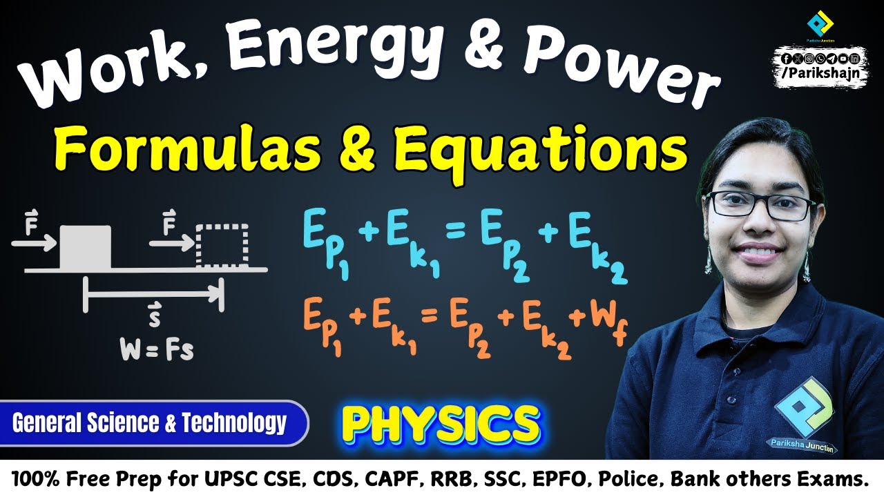 Work, Energy, & Power - Formulas and Equations | Physics | General ...