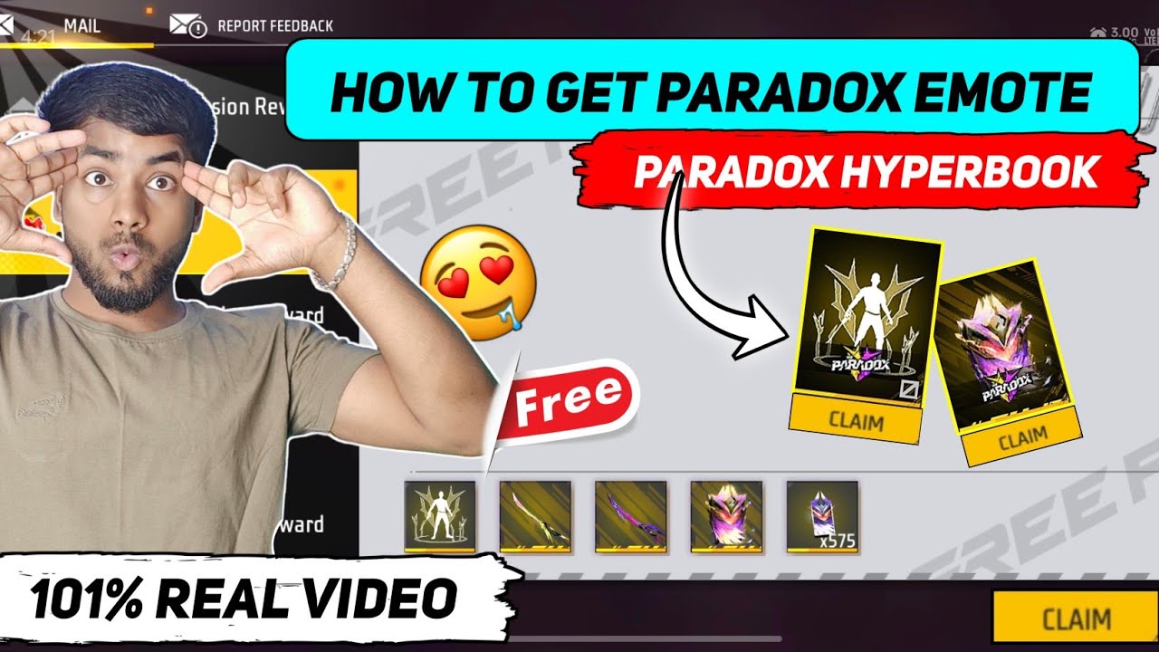 How To Get Paradox Hyperbook In Free Fire || The Final Paradox Emote ...