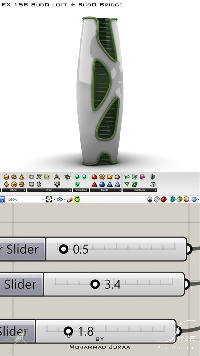 Grasshopper - EX 158 - SubD loft + SubD Bridge - YouTube