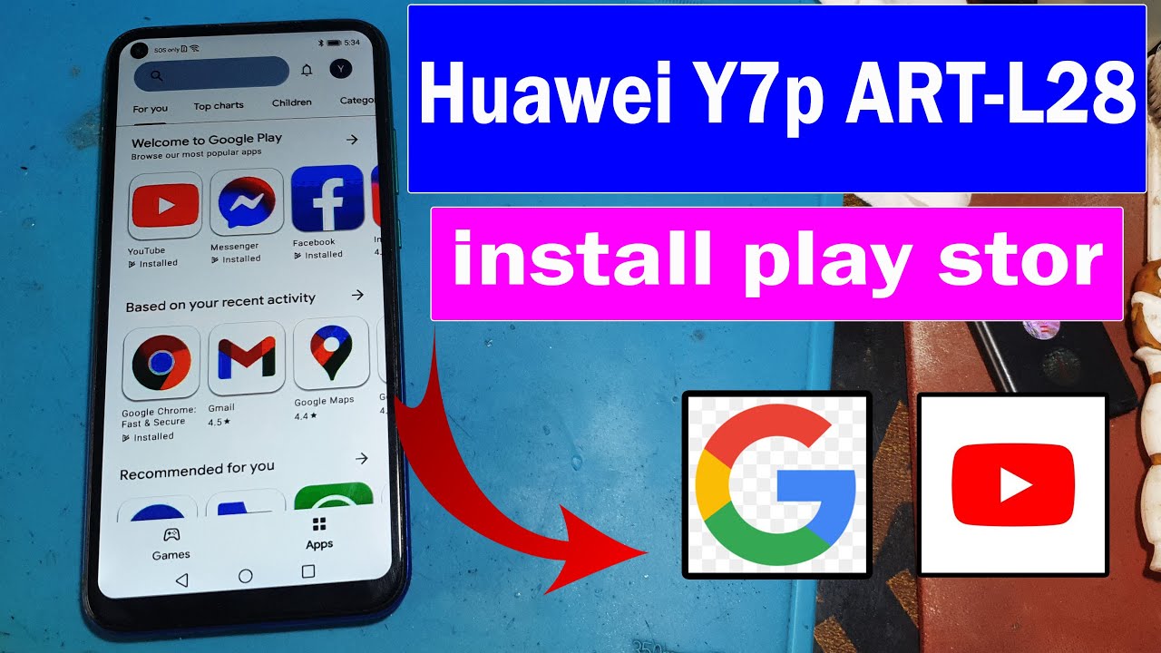 Y7p 2020 (ART-L28) install play stor /how to install google play store ...