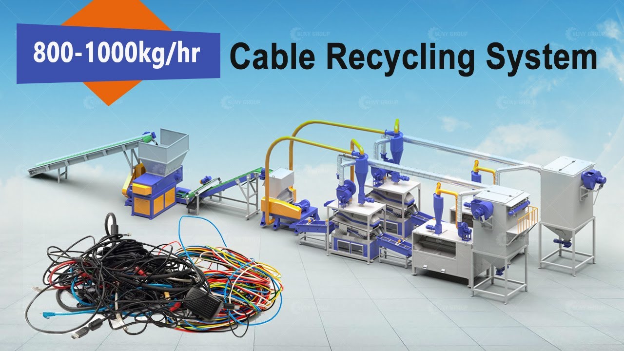 800-1000kg/hr Cable Recycling System for Industrial Use! - YouTube