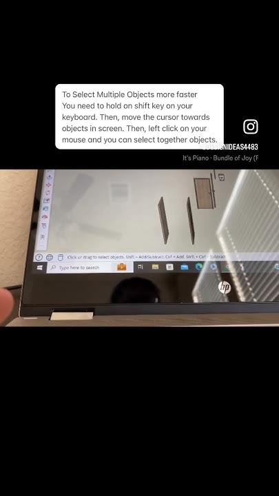 Sketchup To Select Multiple Objects Together More Faster Basic Skills Youtube