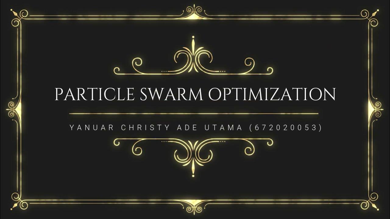 Particle Swarm Optimization using Python - YouTube