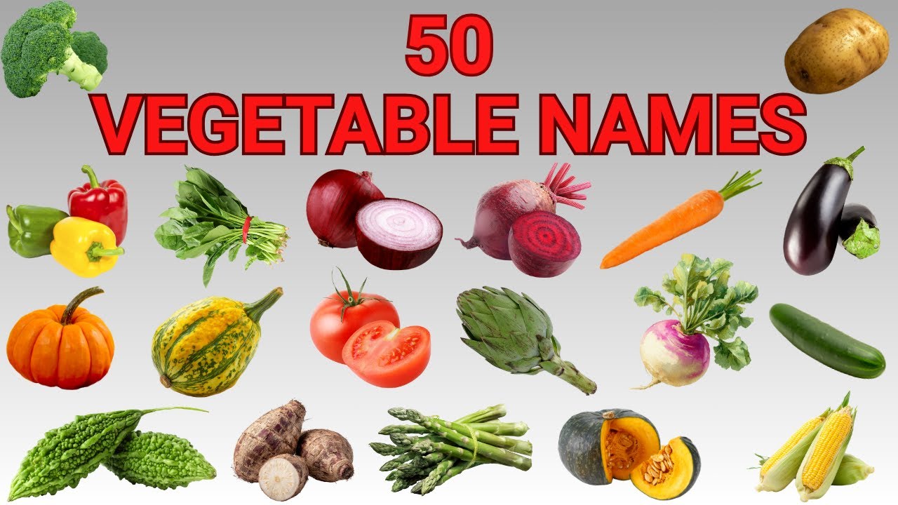 50 Vegetable Names | Learn 50 Vegetable Names in English with Pictures ...