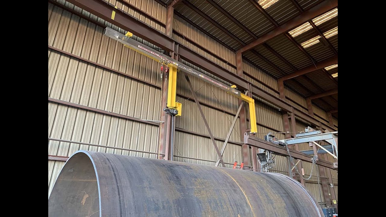 Swing-Arm / Fold-Away Fall Protection System - YouTube