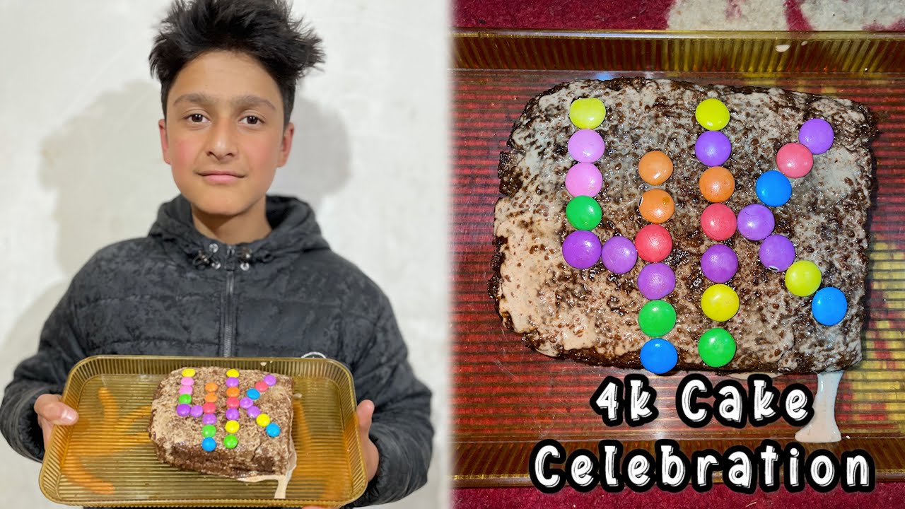 4k Subscribers Cake Party With Family 🥰😋 - YouTube