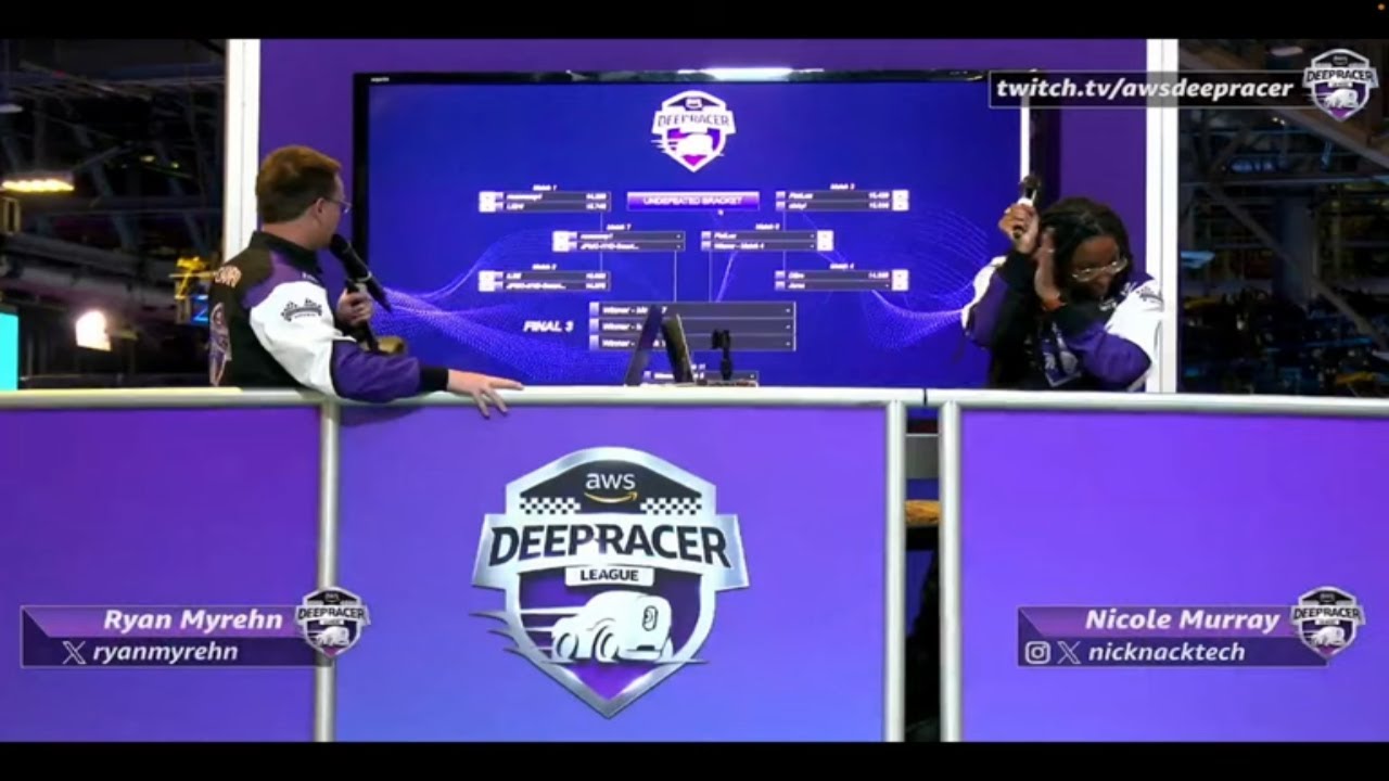 AWS DeepRacer 2023 re:Invent Championship | DBro vs Jerec H2H - YouTube