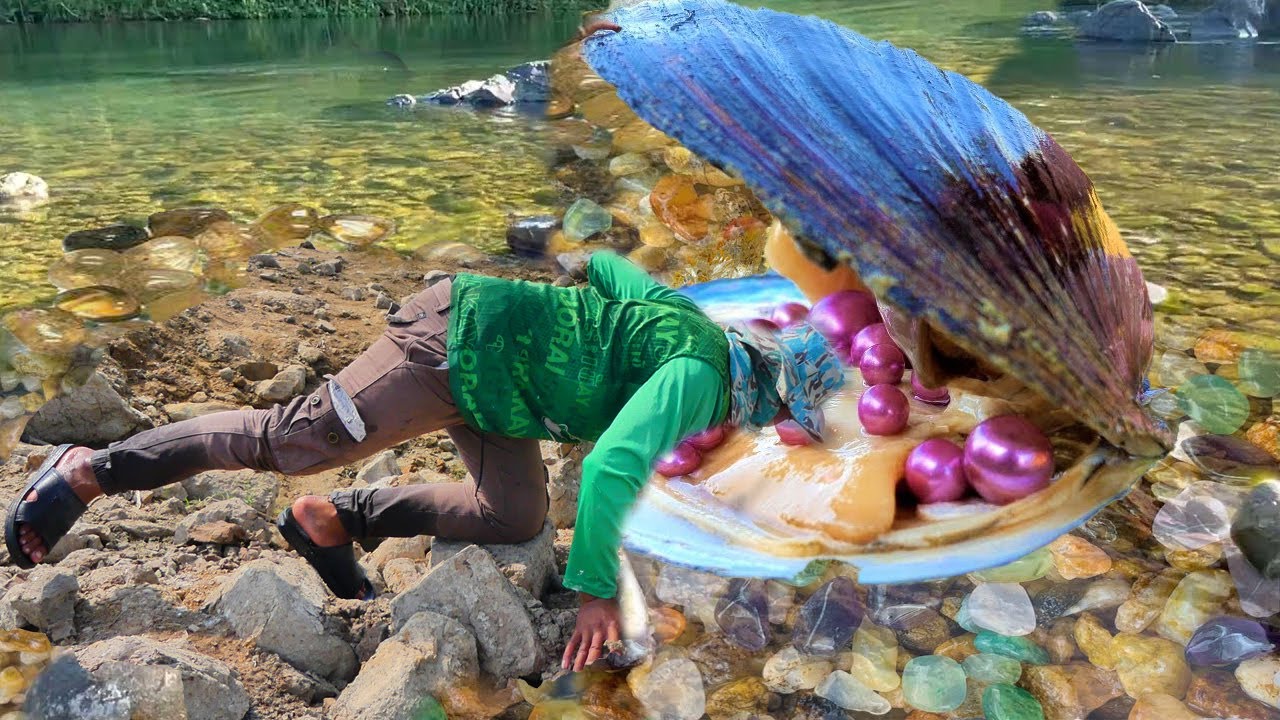 Purple pearl crabs appeared in the river, and I met a rich pearl once ...