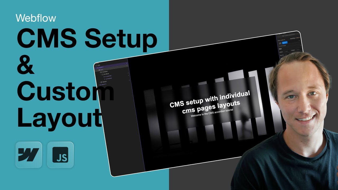CMS Setup + Individual Collection Page Layout | Webflow 2023 - YouTube