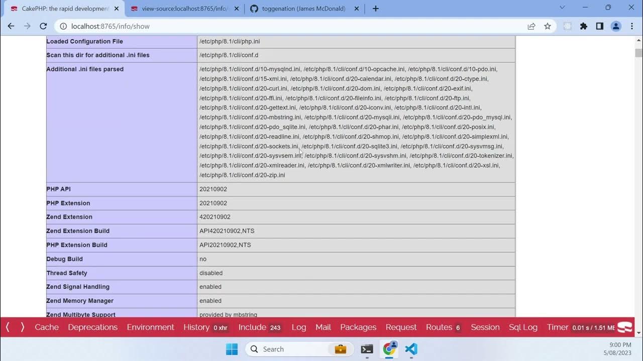 Cakephp 4 Creating A Plugin And Helper To Embed Phpinfo Output Into A View Youtube