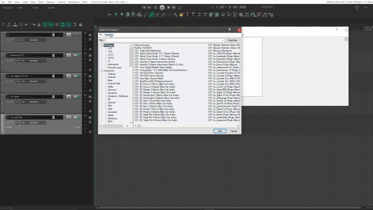 REAPER FX Browser Update And Other Cool New Stuff - YouTube