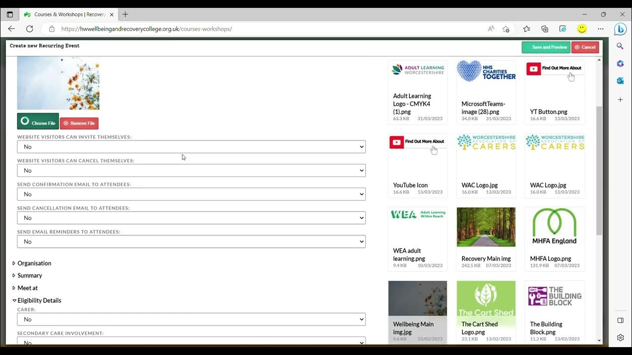 Front End Editing - Herefordshire and Worcestershire Wellbeing & Recovery College - YouTube