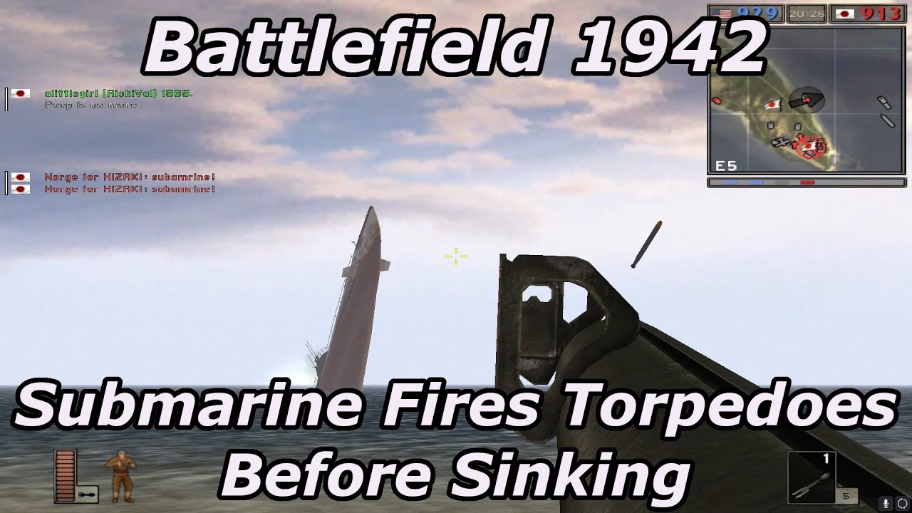 Battlefield 1942 Submarine Fires Torpedoes Into The Air Before Sinking ...