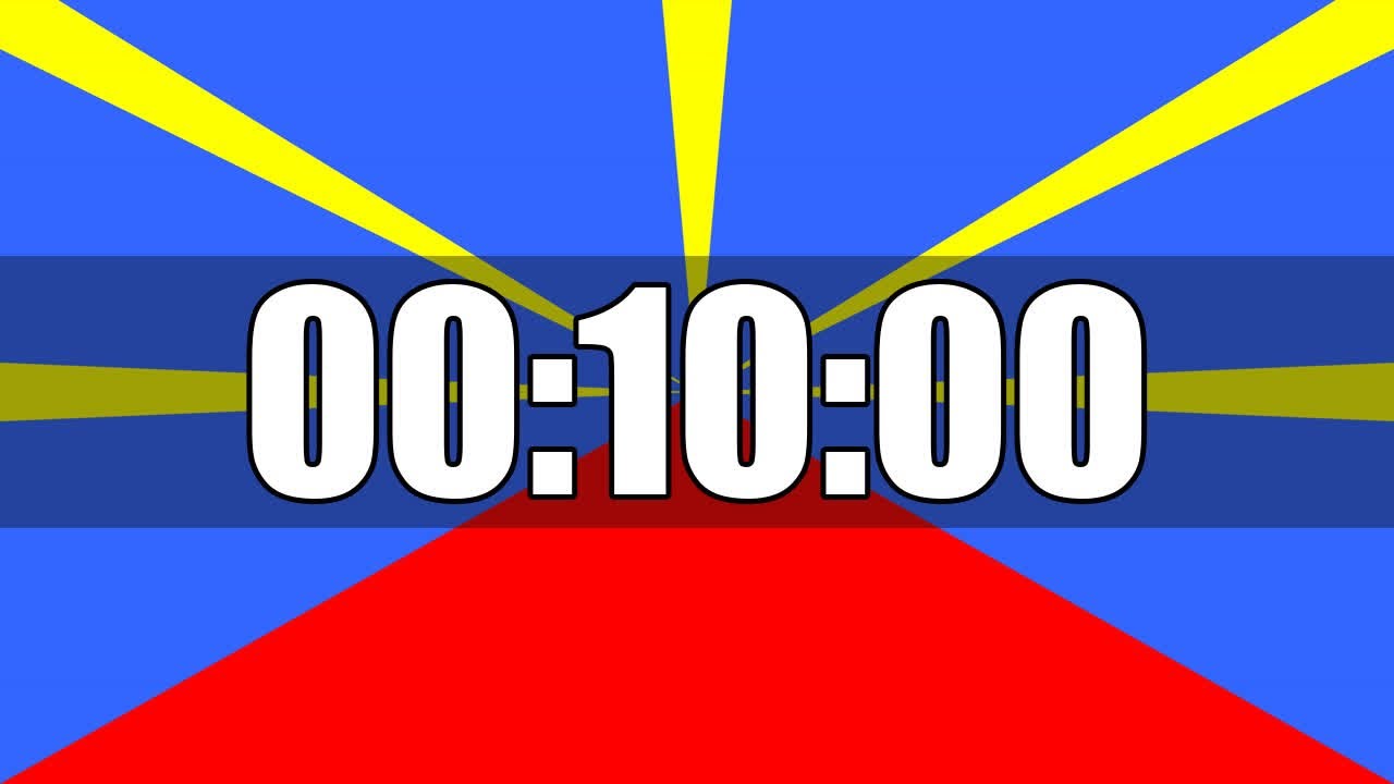 10 Minutes Countdown Timer Curated on Reunion Flag Ultra Focus In HD ...
