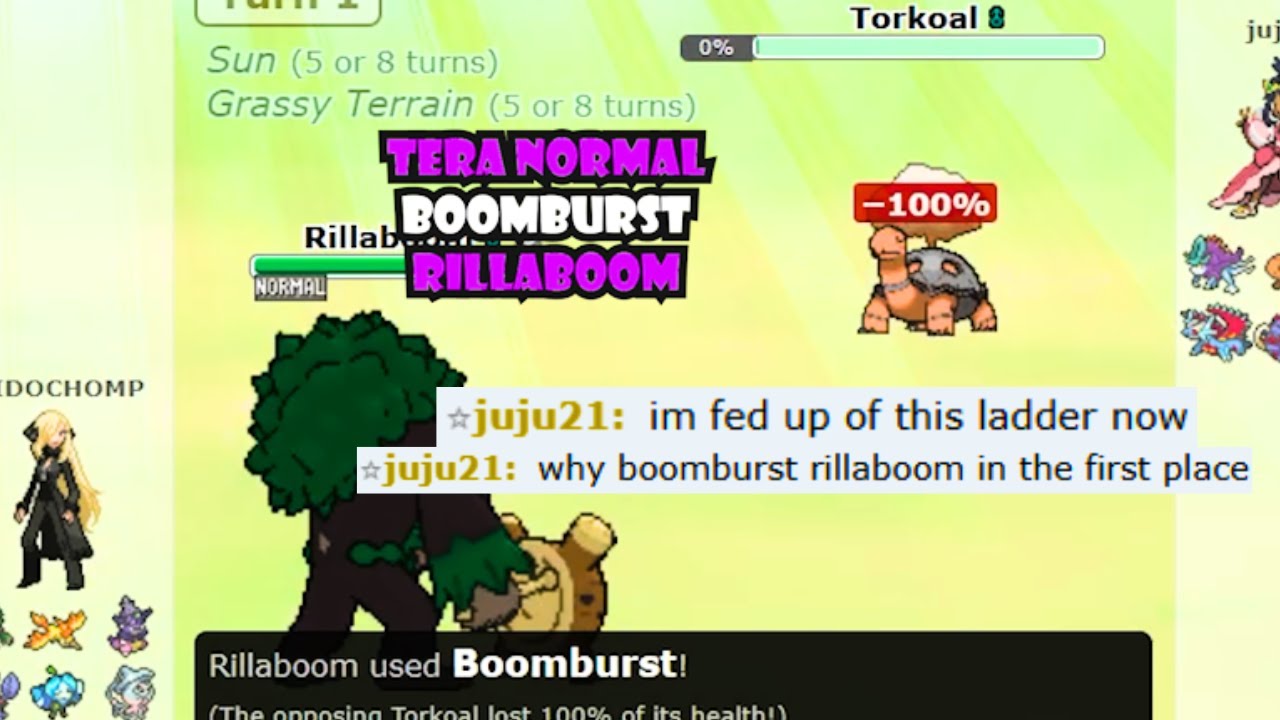 CHOICE SPECS BOOMBURST RILLABOOM SURPRISED THIS KID ON POKEMON SHOWDOWN ...