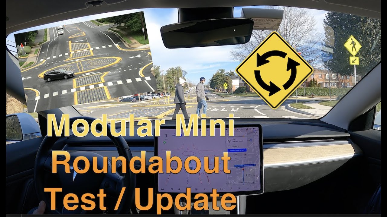 FSD Beta Release 9: Modular Mini Roundabout Update! 2020.48.26.1 - YouTube