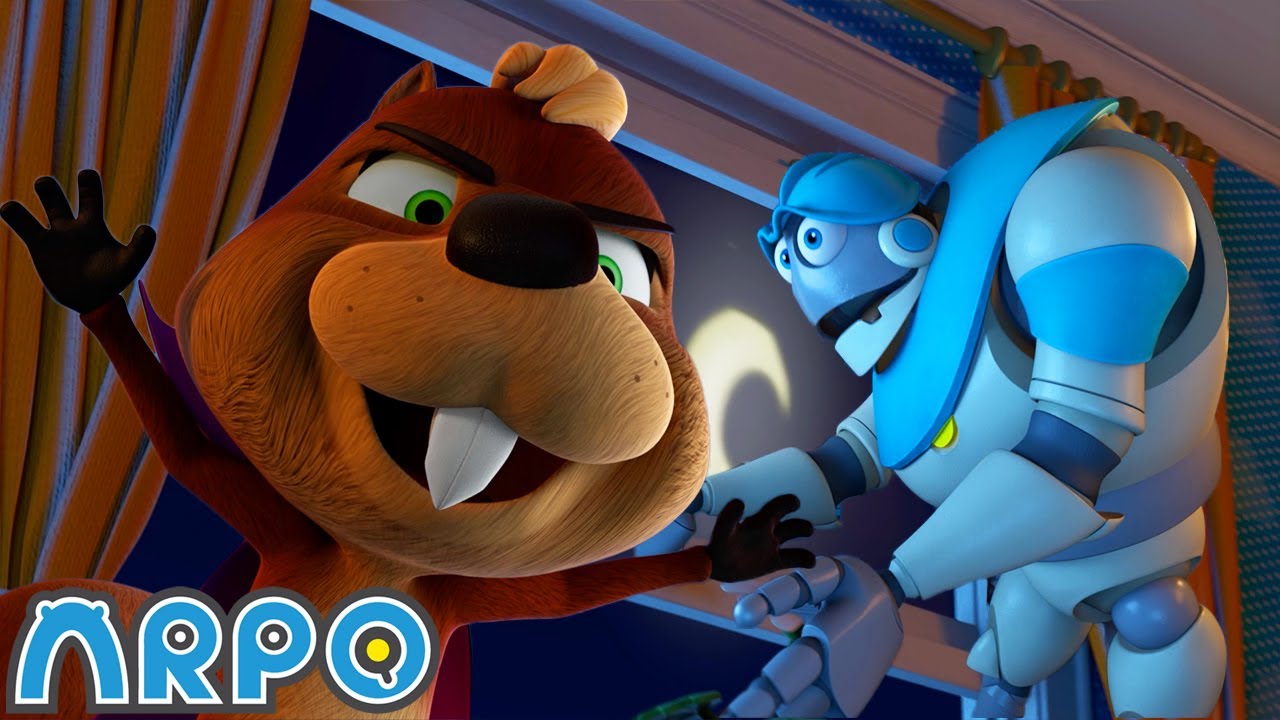 Evil Squirrel Vampire?! Halloween Special! | ARPO Robot Cartoons for ...