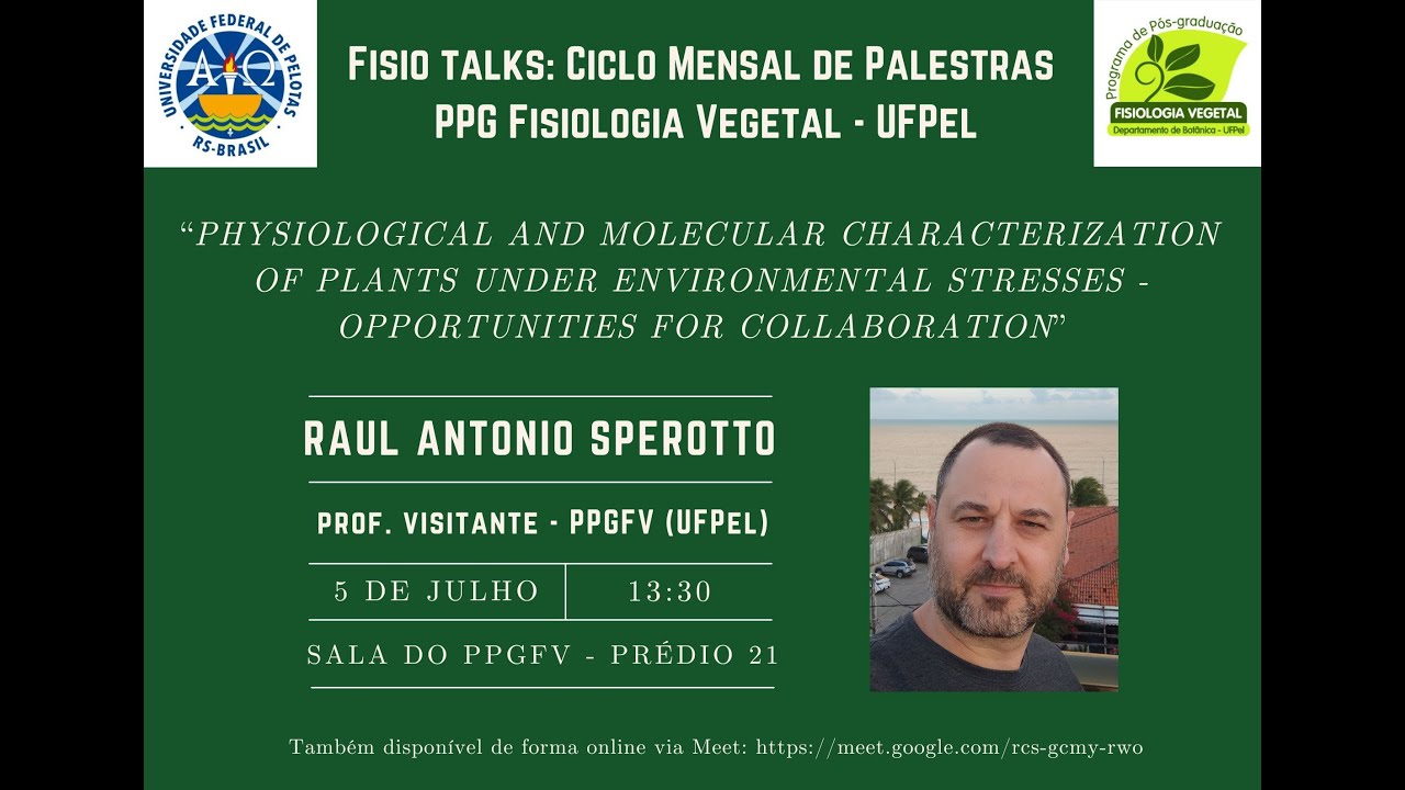 Prof. Raul Antonio Sperotto (PPGFV/UFPel) - YouTube