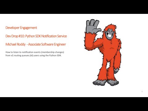 DevDrop 10: Using the Genesys Cloud Python SDK with the Notification Service - YouTube
