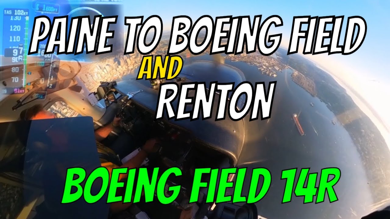 Boeing Field Runway 14R Landing #aviationgeek - YouTube