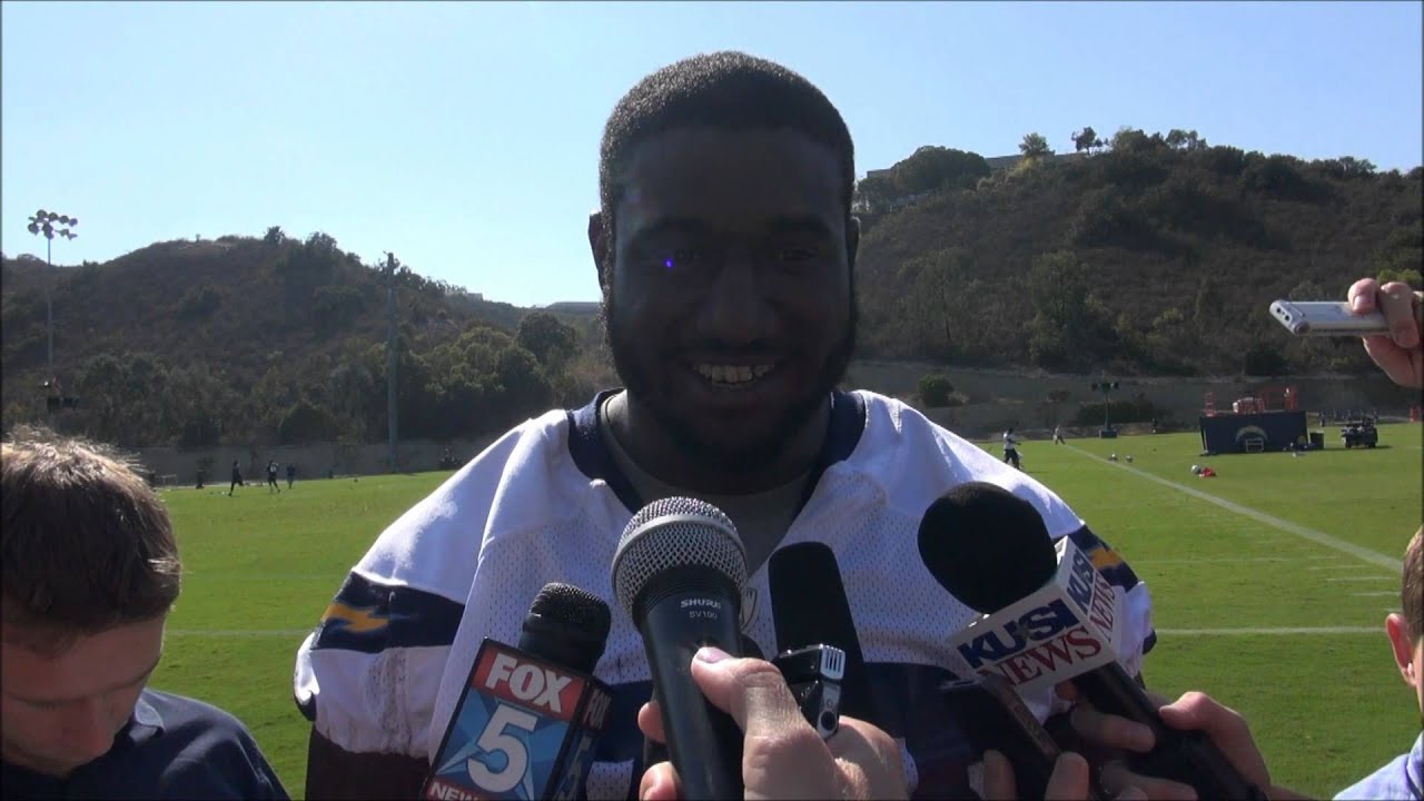 Jared Gaither on returning to Chargers practice - YouTube