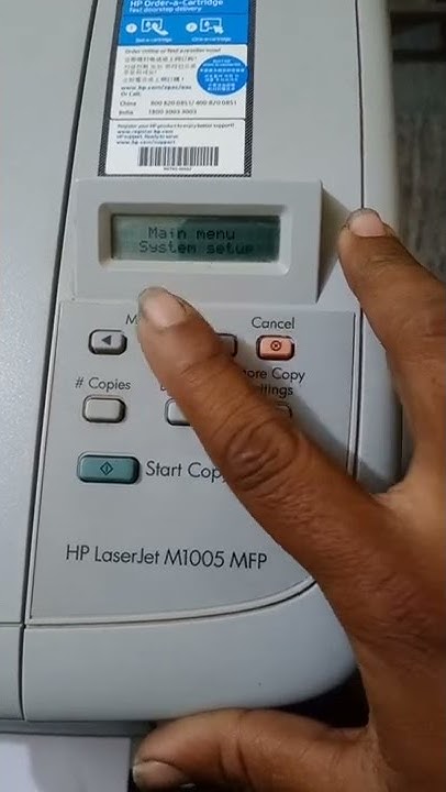 HP 1005 language change - YouTube