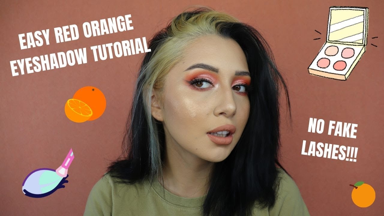EASY RED ORANGE EYESHADOW TUTORIAL | EMELY MARLENE - YouTube