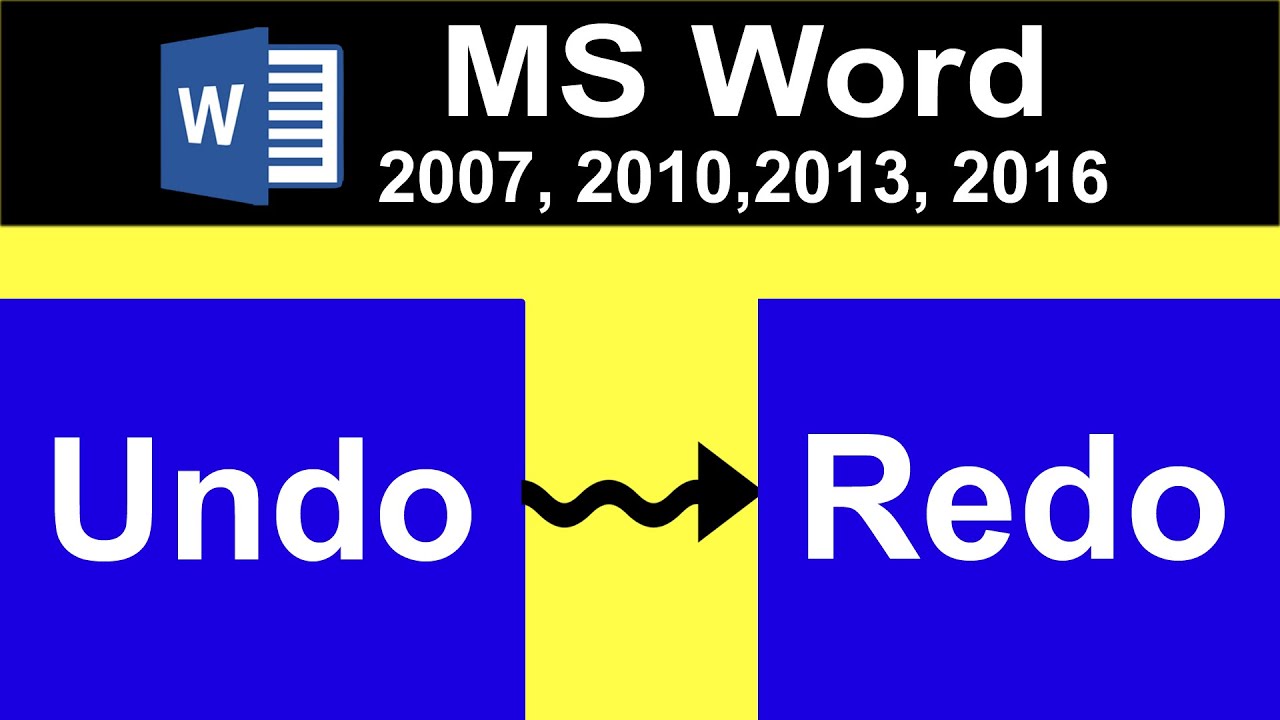 How To Use Undo and Redo Option in Ms Word in Urdu - YouTube