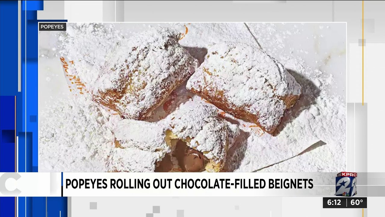 Popeyes rolling out chocolate-filled beignets - YouTube