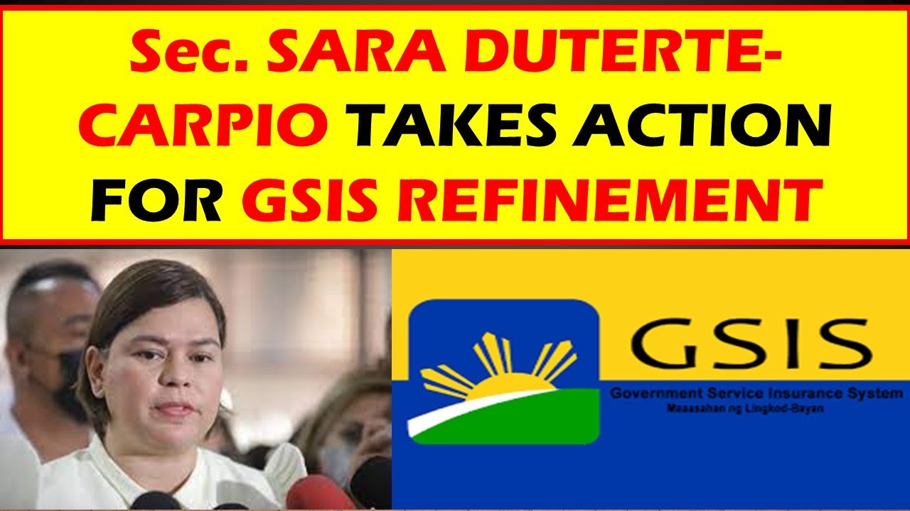 JUST IN!! GOODNEWS!!! Sec. SARA DUTERTE-CARPIO TAKES ACTION FOR GSIS REFINEMENT@wildtvoreg - YouTube