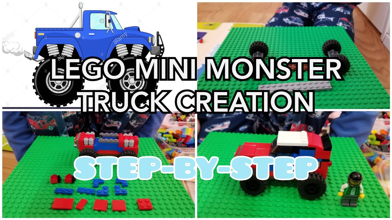LEGO Mini Monster Truck Creation - Step-by-Step / 레고 미니 몬스터트럭 만드는 과정 ...