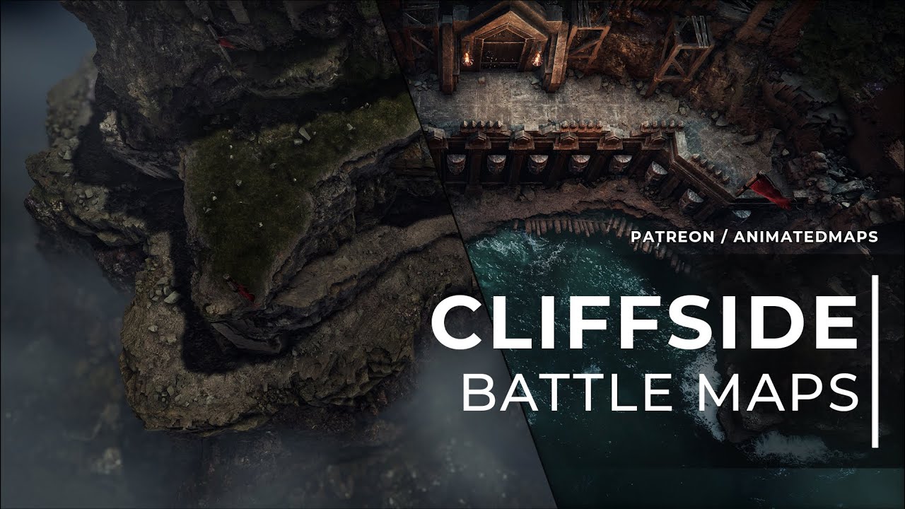 Perilous Cliffs | Animated Battle Map Pack Preview - YouTube