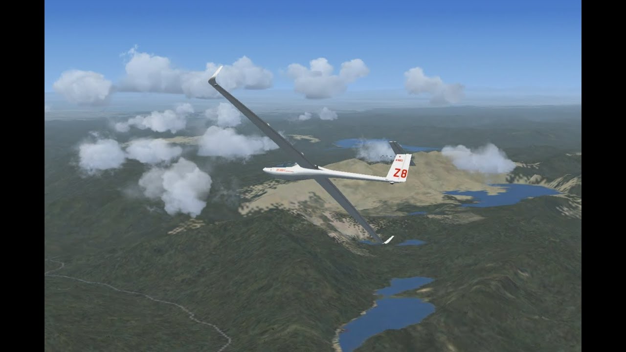 FSX ソアリング入門 その3(FSX Soaring-3, wave lift, in Japanese) - YouTube