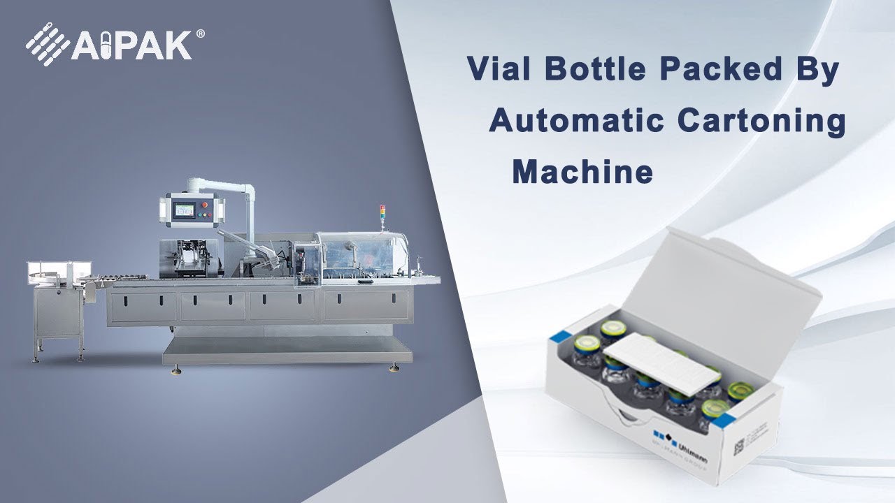 How vial bottle packed by the automatic cartoning machine？ - YouTube